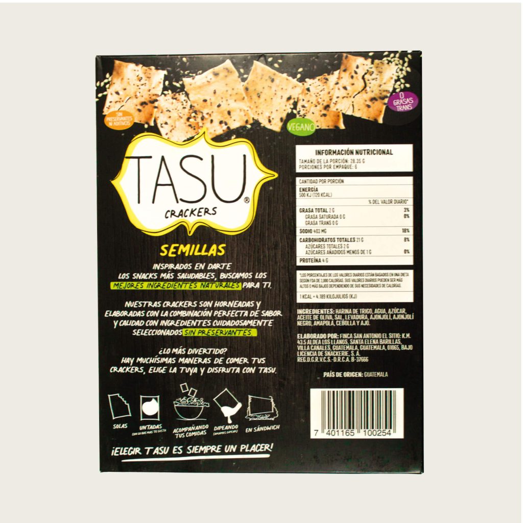 TASU Crackers semillas - Snackerie